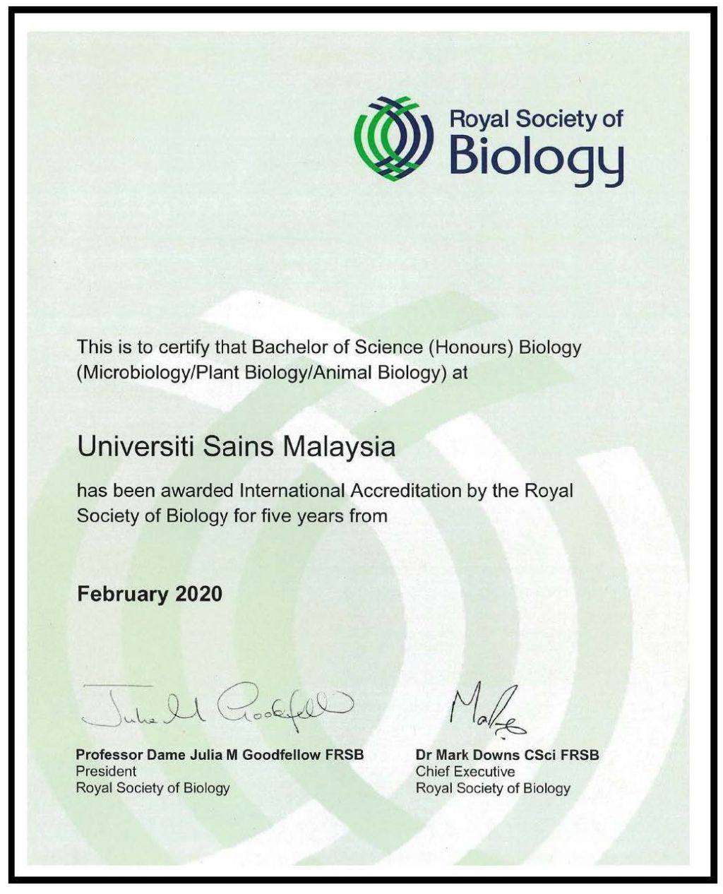 School of Biological Sciences USM
